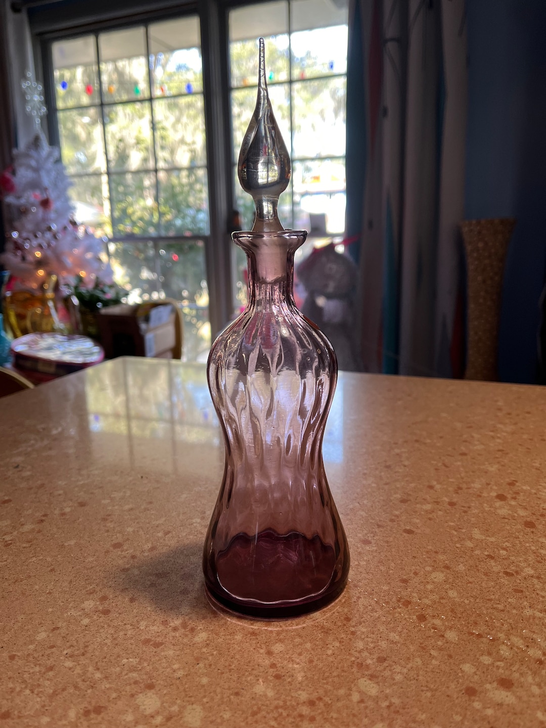 Empoli Purple Amethyst Optic Glass Decanter - Etsy