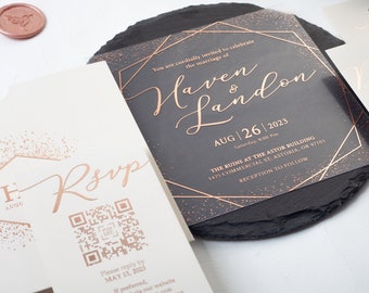 Acetate Wedding Invitation - Etsy