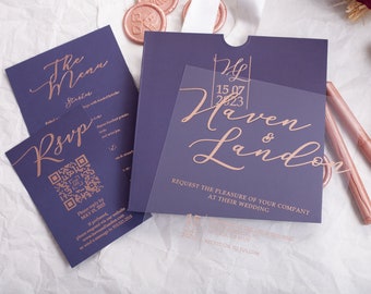 Acetate Wedding Invitation - Etsy