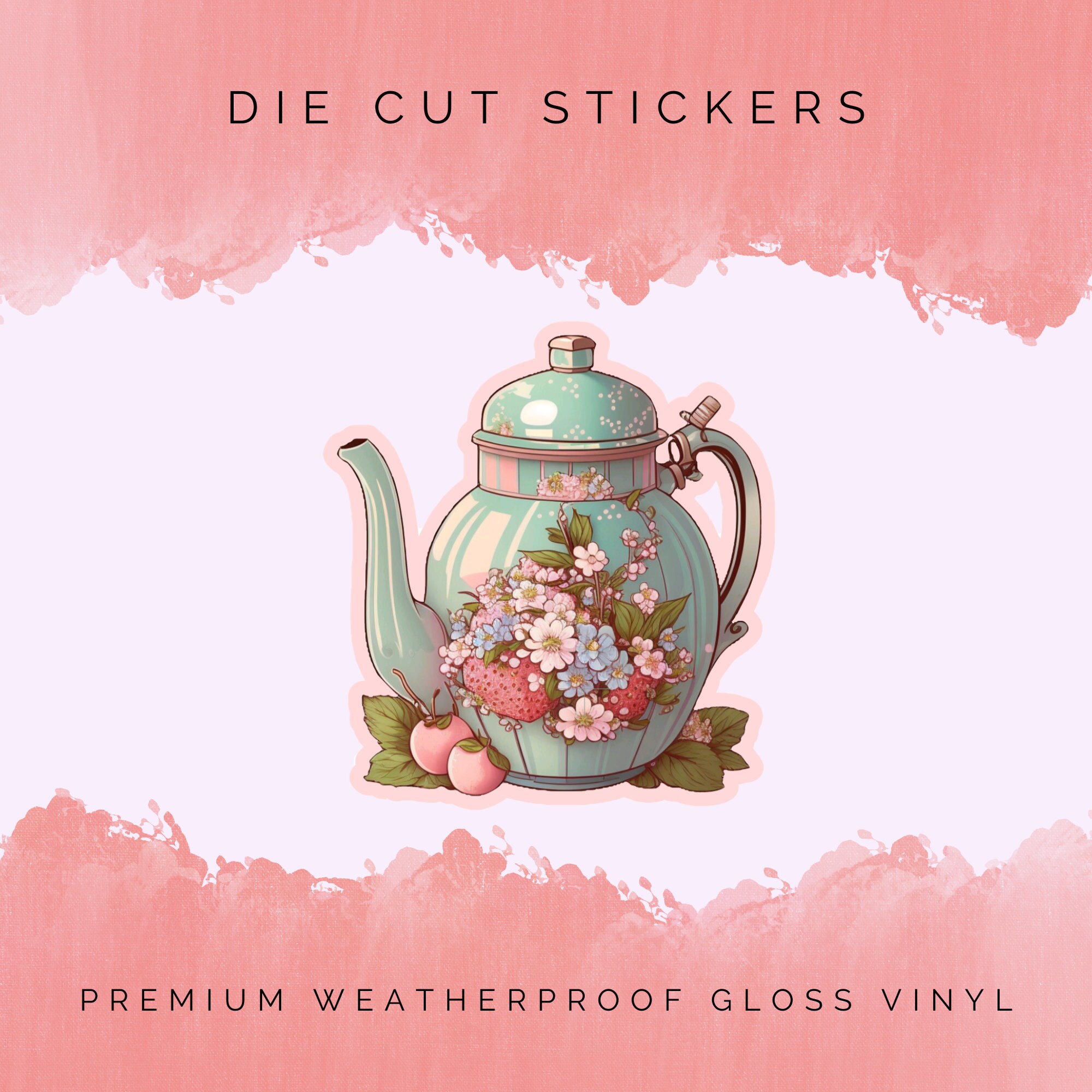 Victorian Teacup Vinyl Sticker Bundle Small Cute Decals - Etsy