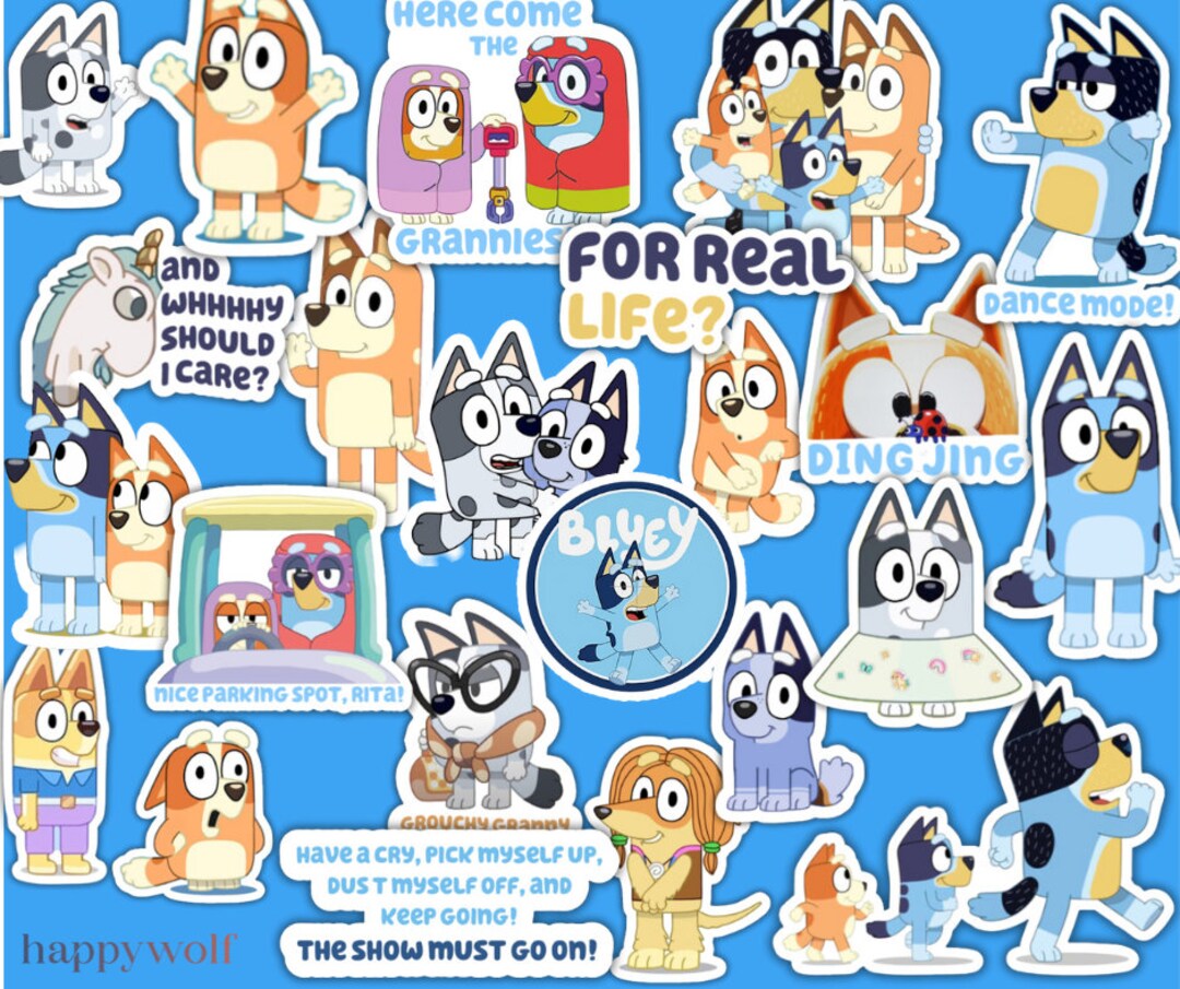 Blue Dog Sticker Bundle Characters & Quotes From Beloved Kids Show ...