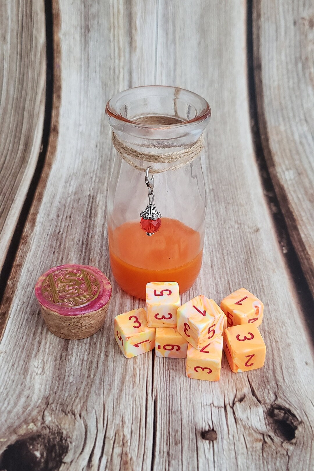 Potion of Fireball Dice Display Dice Potion Orange Dice - Etsy