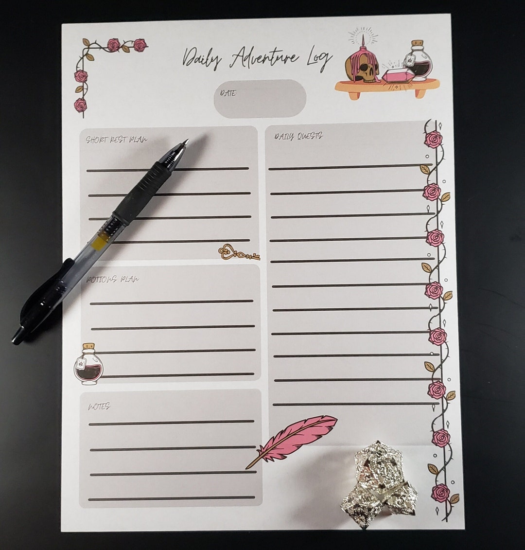 Witchy TTRPG Inspired Daily Planner Printable - Etsy