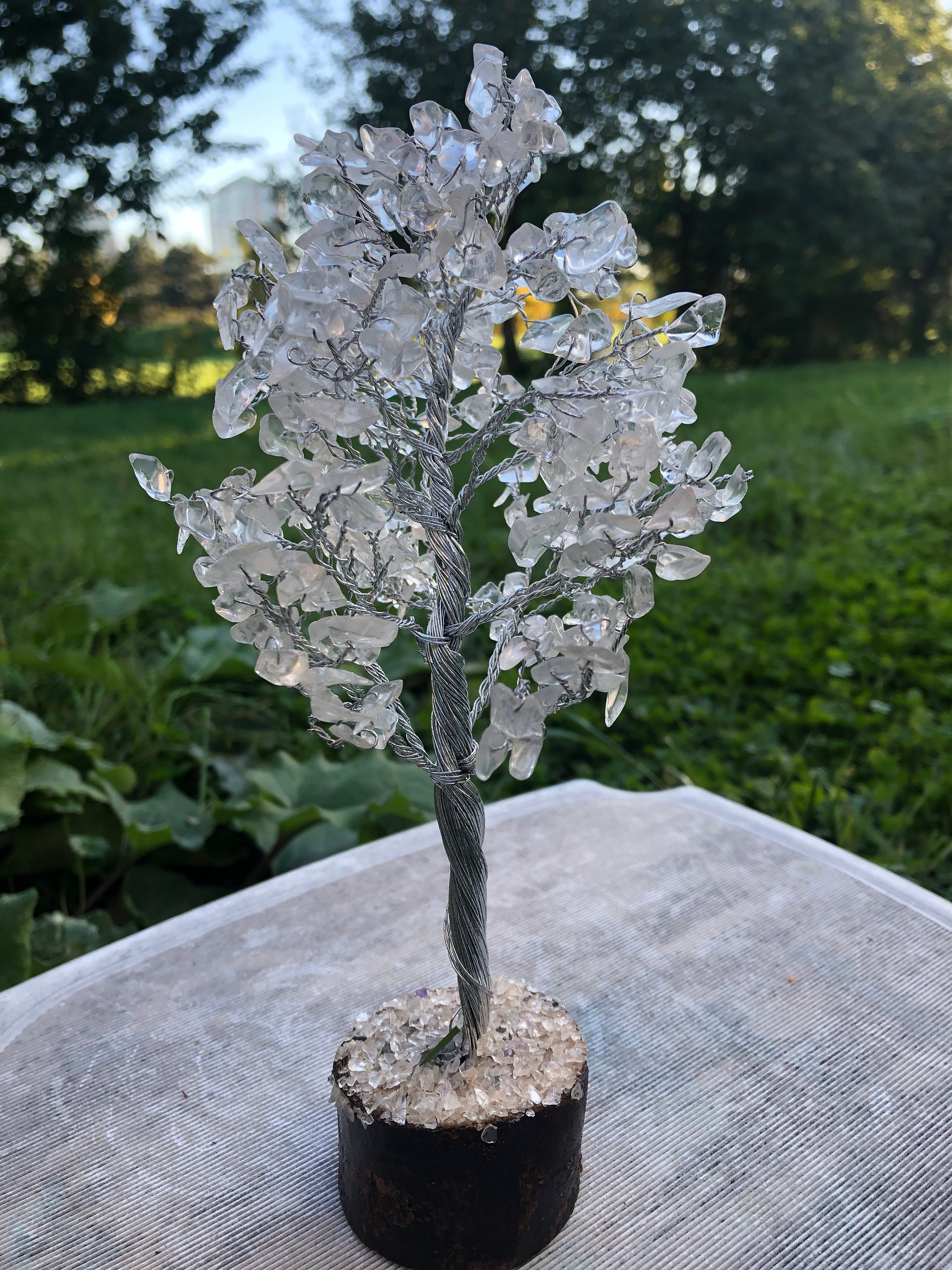 Crystal Tree | New Home Gift | Clear Quartz Tree of Life | Wired ...