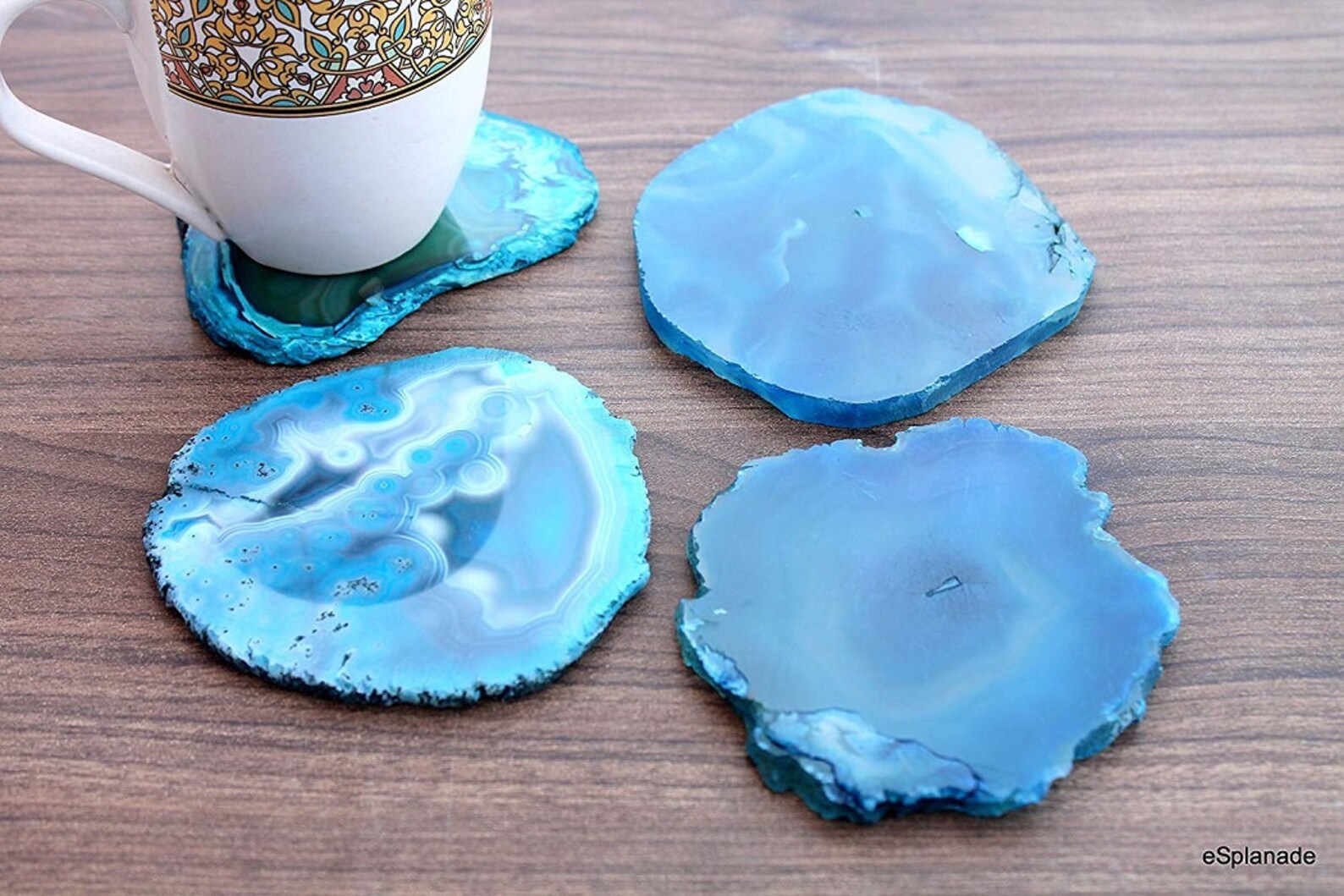 Agate Coasters Set of 4 | New Home Gift | Agate Slice Coffee Table ...