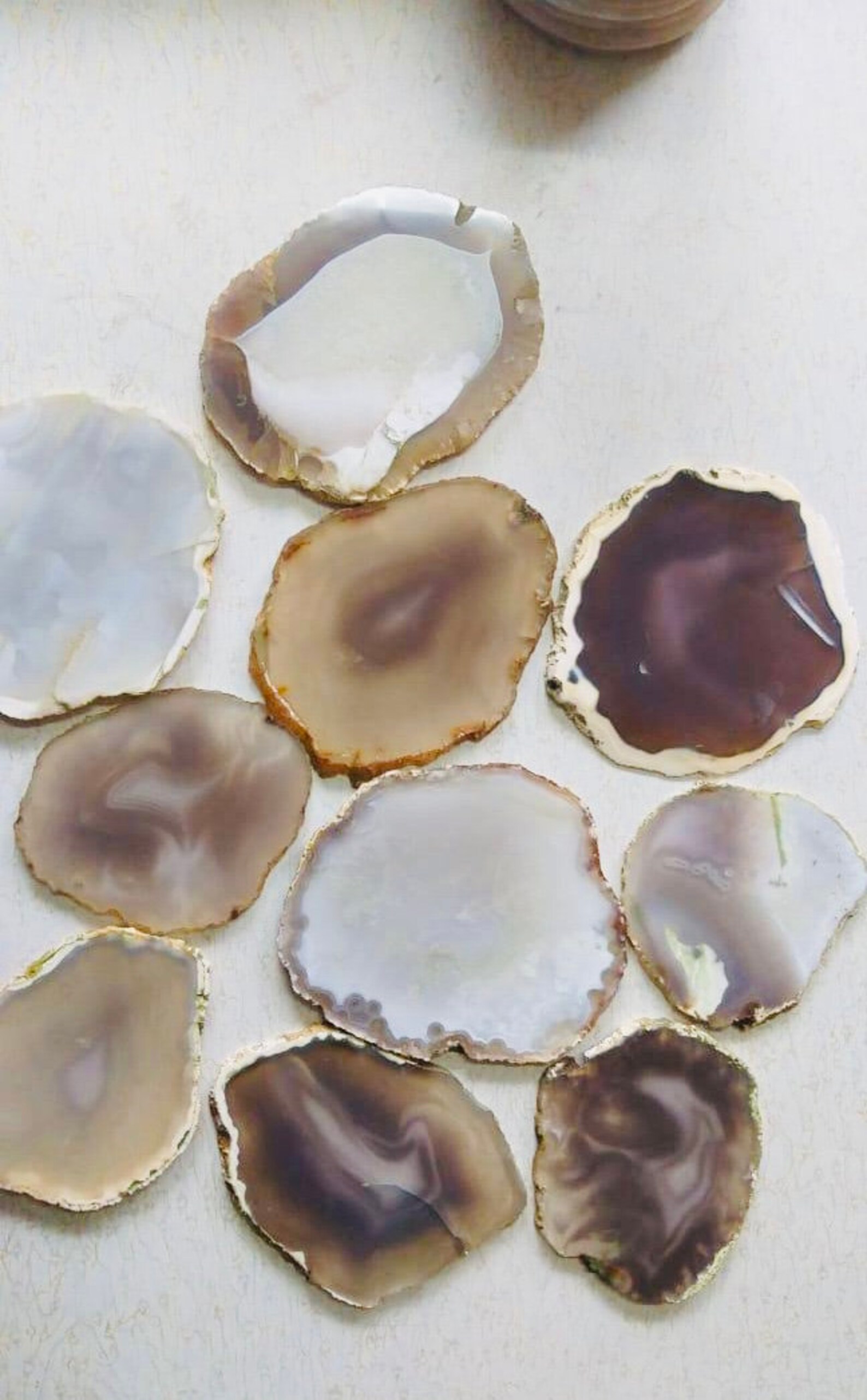 Agate Coasters Set of 4 | New Home Gift | Agate Slice Coffee Table ...