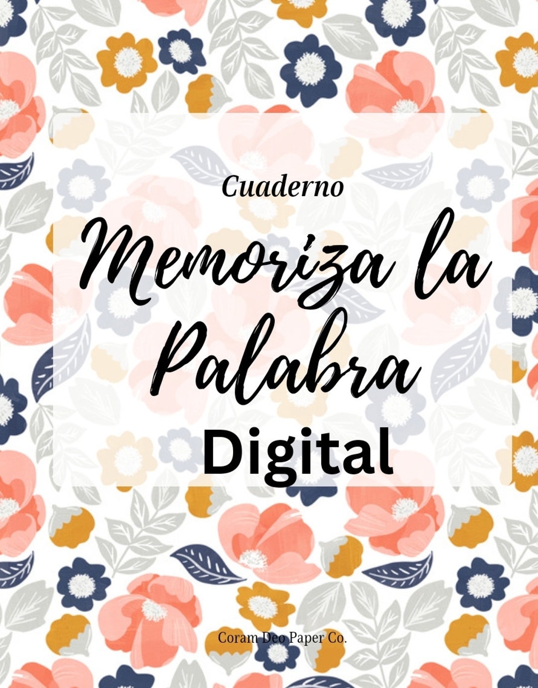 Notebook to Memorize Digital Flowers Coram Deo Paper Co. - Etsy