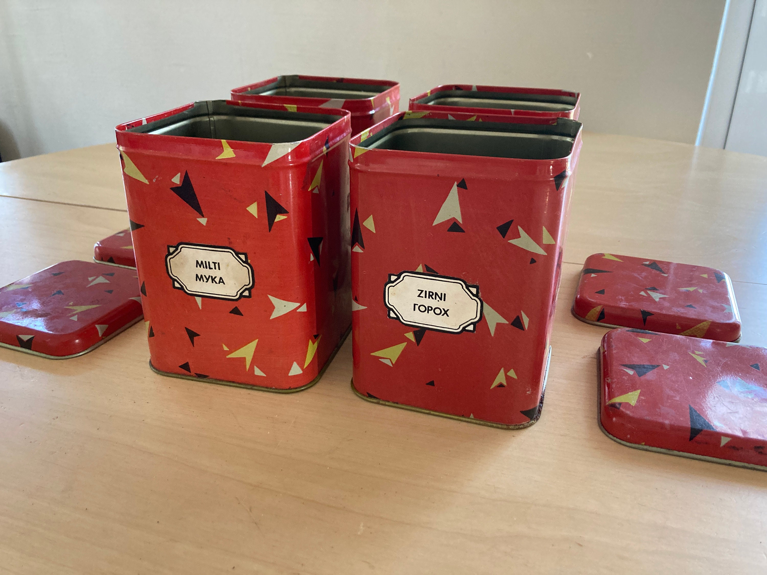 Soviet Tin Boxes for Kitchen - Etsy