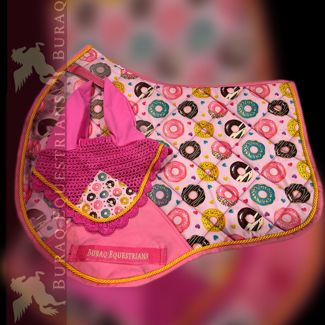 Dessert & Fruits Theme Saddle Pad Sets; Stylish Donuts Equestrian ...