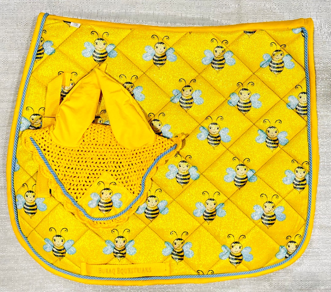 Sparkly Bumble Bee Saddle Pads and Sets; Stylish Glittery Equestrian ...