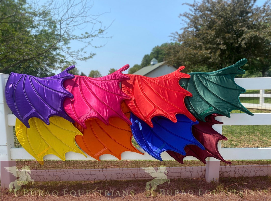 Halloween Special Satin Dragon Saddle Pad Sets; Handmade Dragon Wings ...