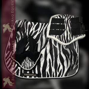 Animals Themed Saddle Pad Sets; Cow Giraffe Zebra Bat Print English ...