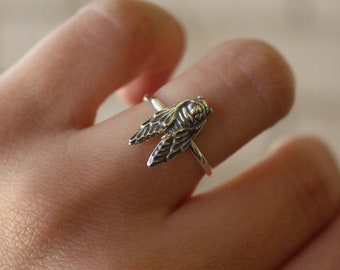 Cicada Silver Ring - Etsy