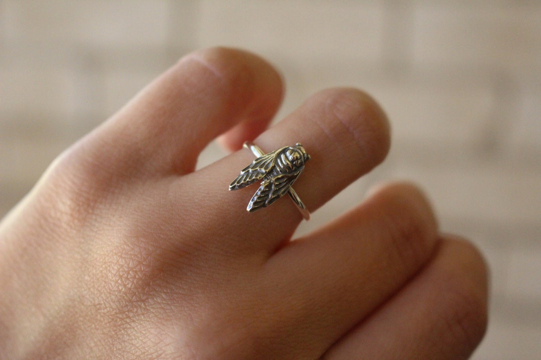 Sterling Silver Cicada Ring, Nature Inspired Jewelry, 925 Cicada, Gift ...