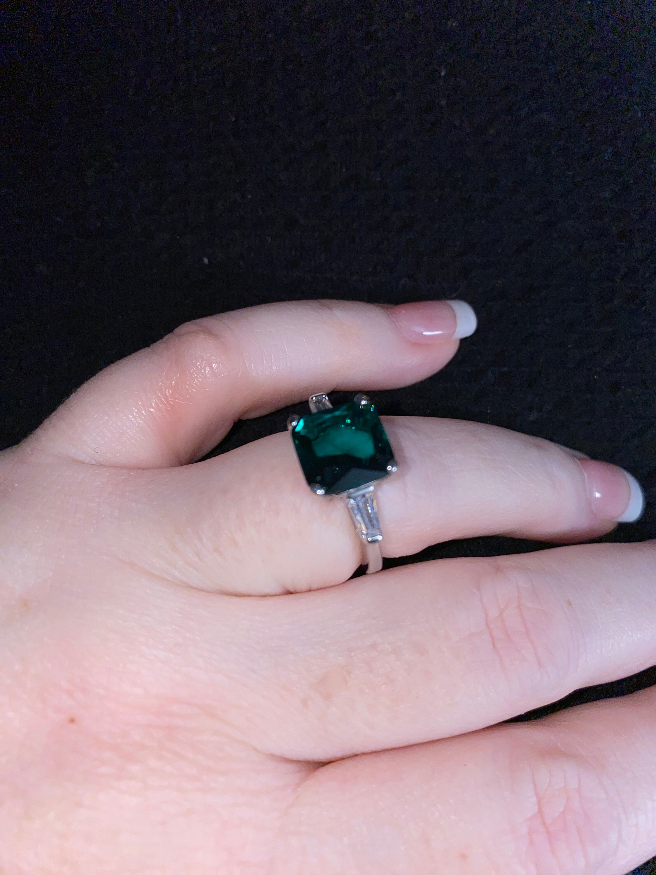 Green Emerald Ring - Etsy