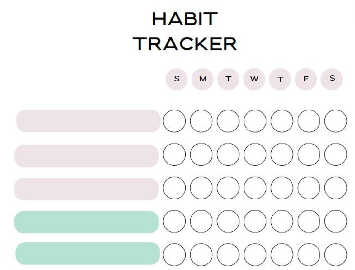 Habit Tracker - Weekly Tracker - Etsy