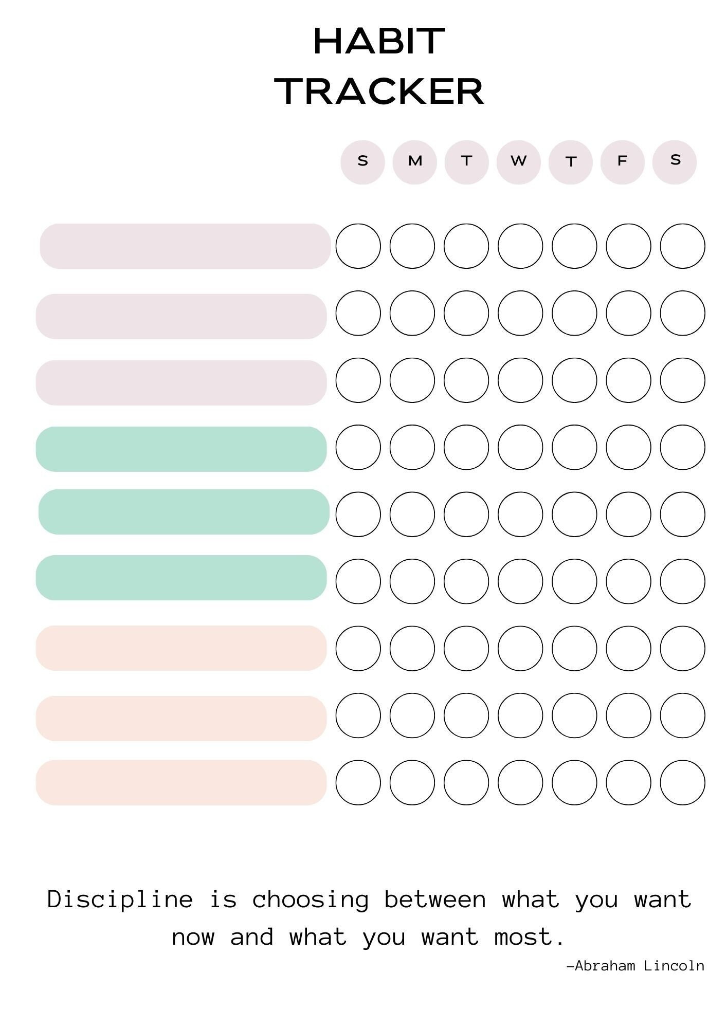 Habit Tracker - Weekly Tracker - Etsy