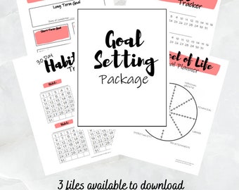 Planner Printable - Goal Setting Package - Natural - Etsy