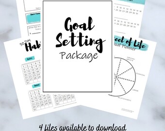 Planner Printable - Goal Setting Package - Natural - Etsy