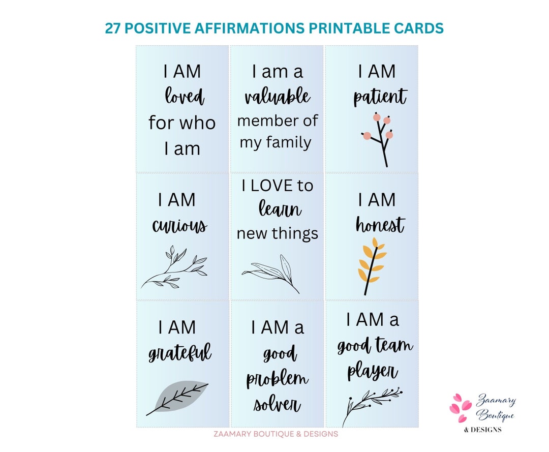 27 Positive Affirmation Cards for Adults: Express Self-love, Self ...