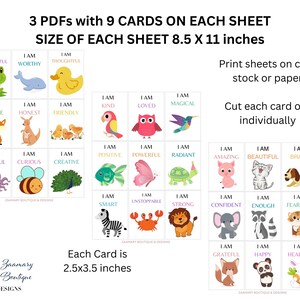 27 Animal Themed Positive Affirmation Printable Cards for Young Minds ...