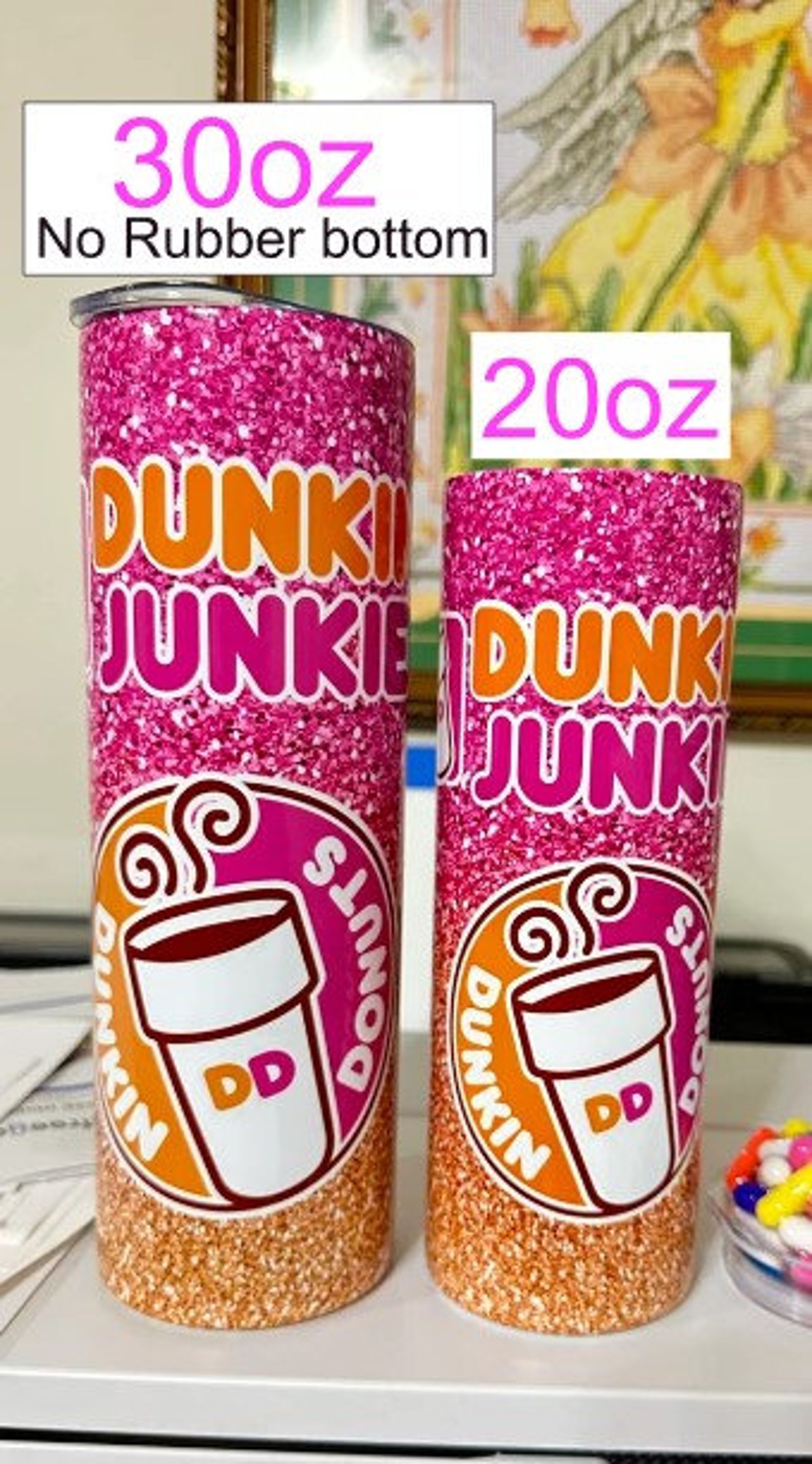 Personalized Dunkie Junkie Inspired Tumbler Donuts - Etsy