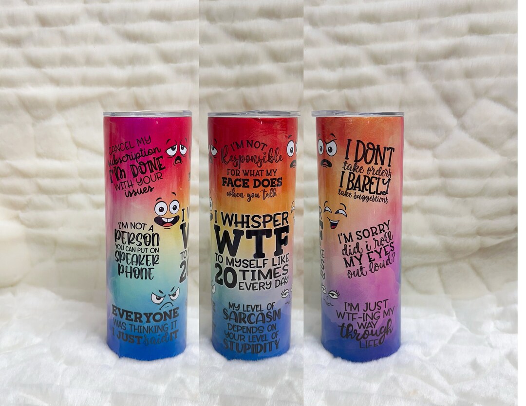 Personalized Name, Sarcastic Tumbler, Inappropriate Gift, Curse Words ...