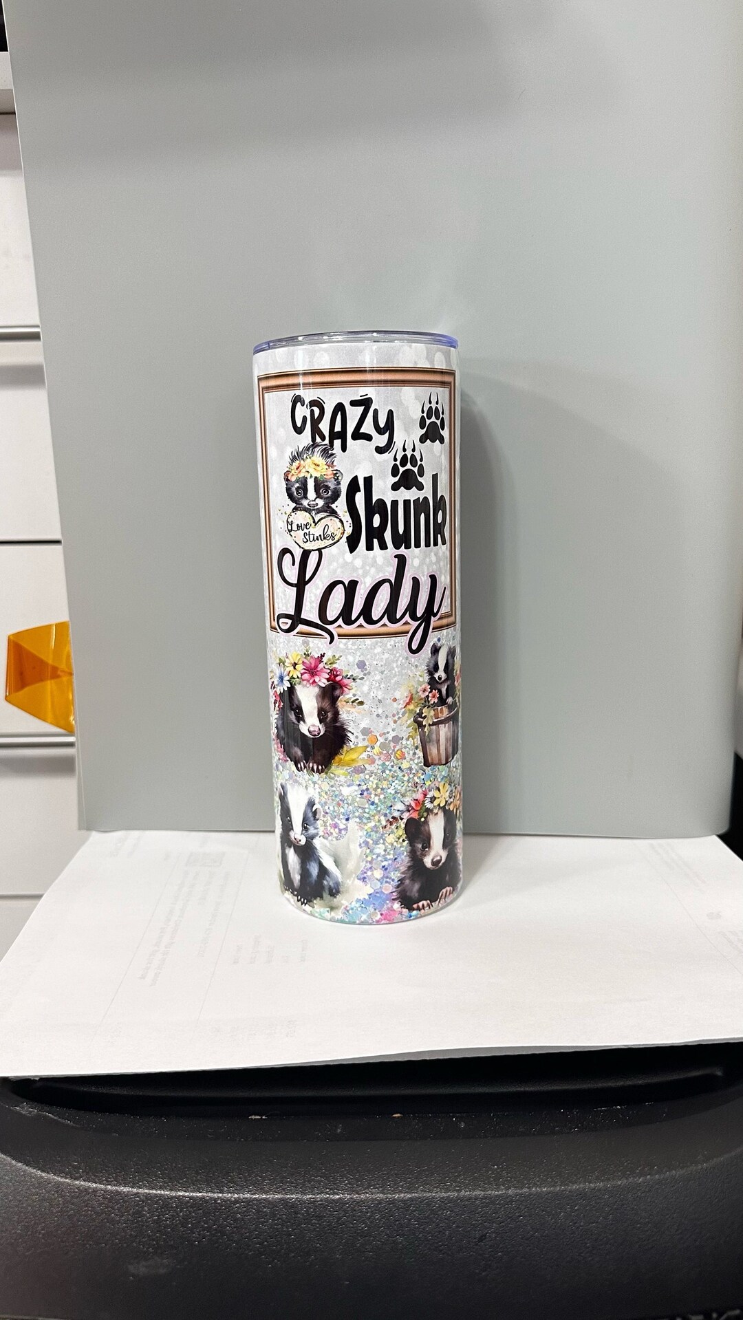 Crazy Skunk Lady 20oz Tumbler, Pet Skunk, Gift for Skunk Owner ...