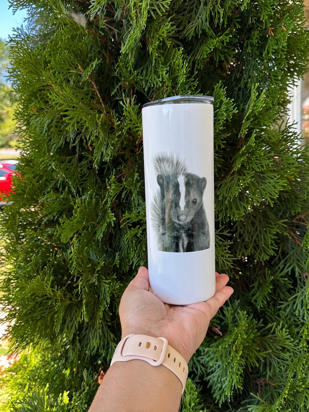 Crazy Skunk Guy 20oz Straight Skinny Tumbler, Gift for Skunks Owner ...