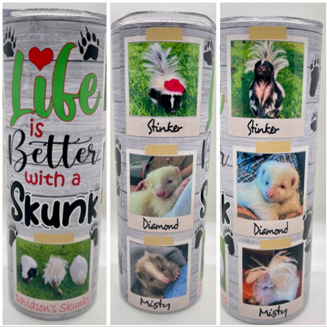 Life is Better With Skunkcrazy Skunk Lady 20oz Tumblerpet - Etsy