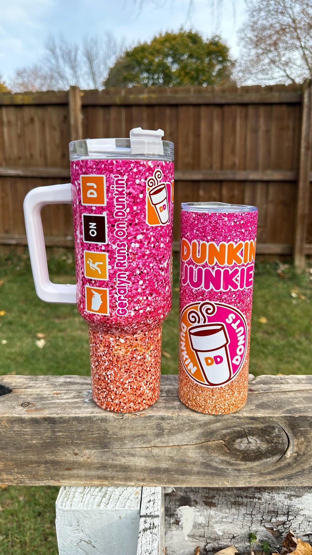 Personalized Dunkin Junkie Inspired Tumbler, Christmas Gift, 40oz ...