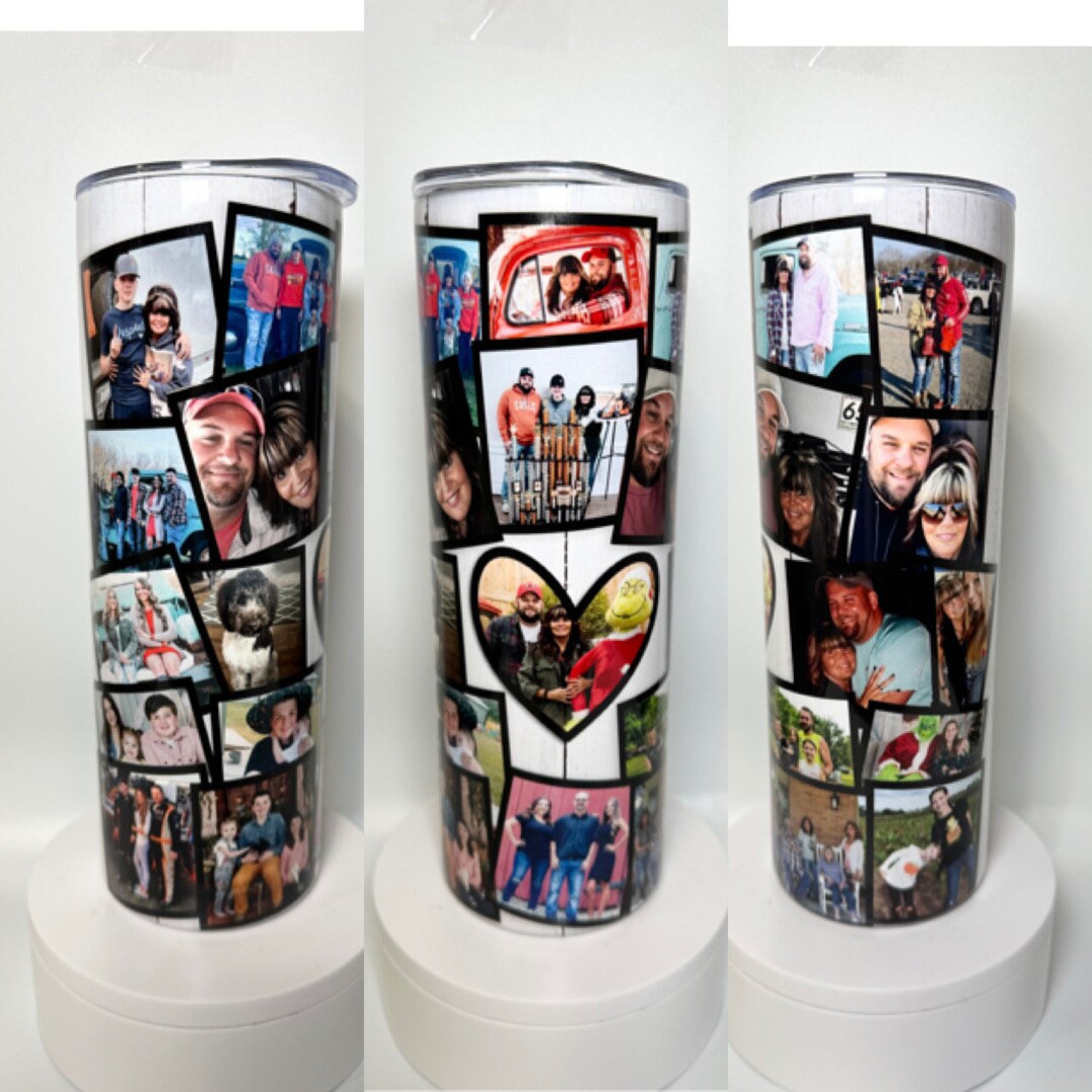 Personalized Tumbler With Picture Photo Collage Tumbler - Etsy
