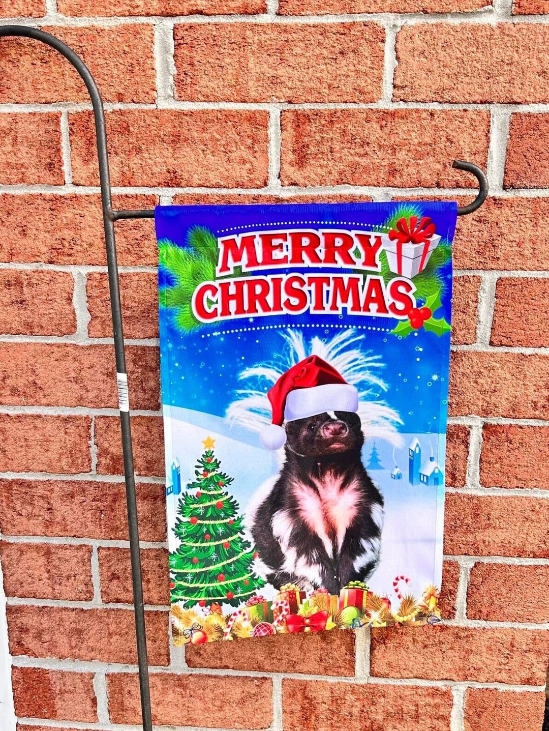 Skunk Christmas Flag,garden Skunk Flag,crazy Skunk Lady Shirt,pet Skunk ...