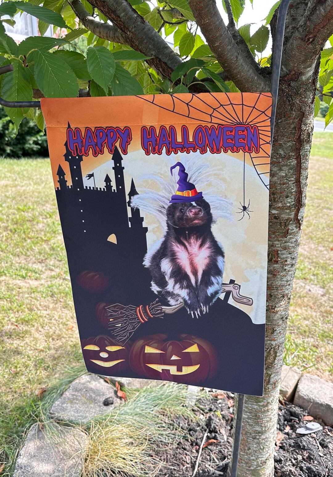 Skunk Halloween Flag, Garden Skunk Flag, Skunk Lady Shirt, Pet Skunk ...