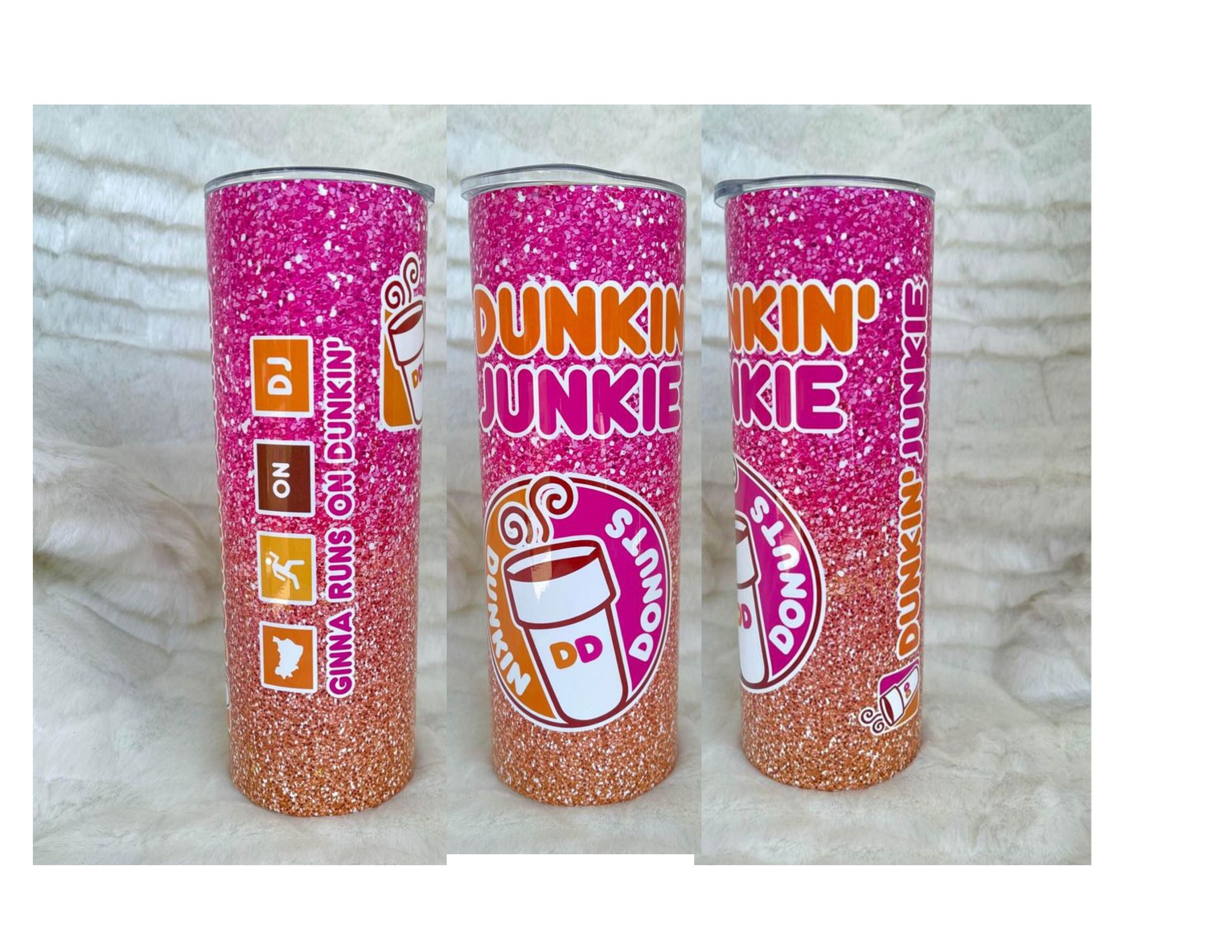 Personalized Dunkin Junkie Inspired Tumbler, Donuts Lovers, Dunkin ...