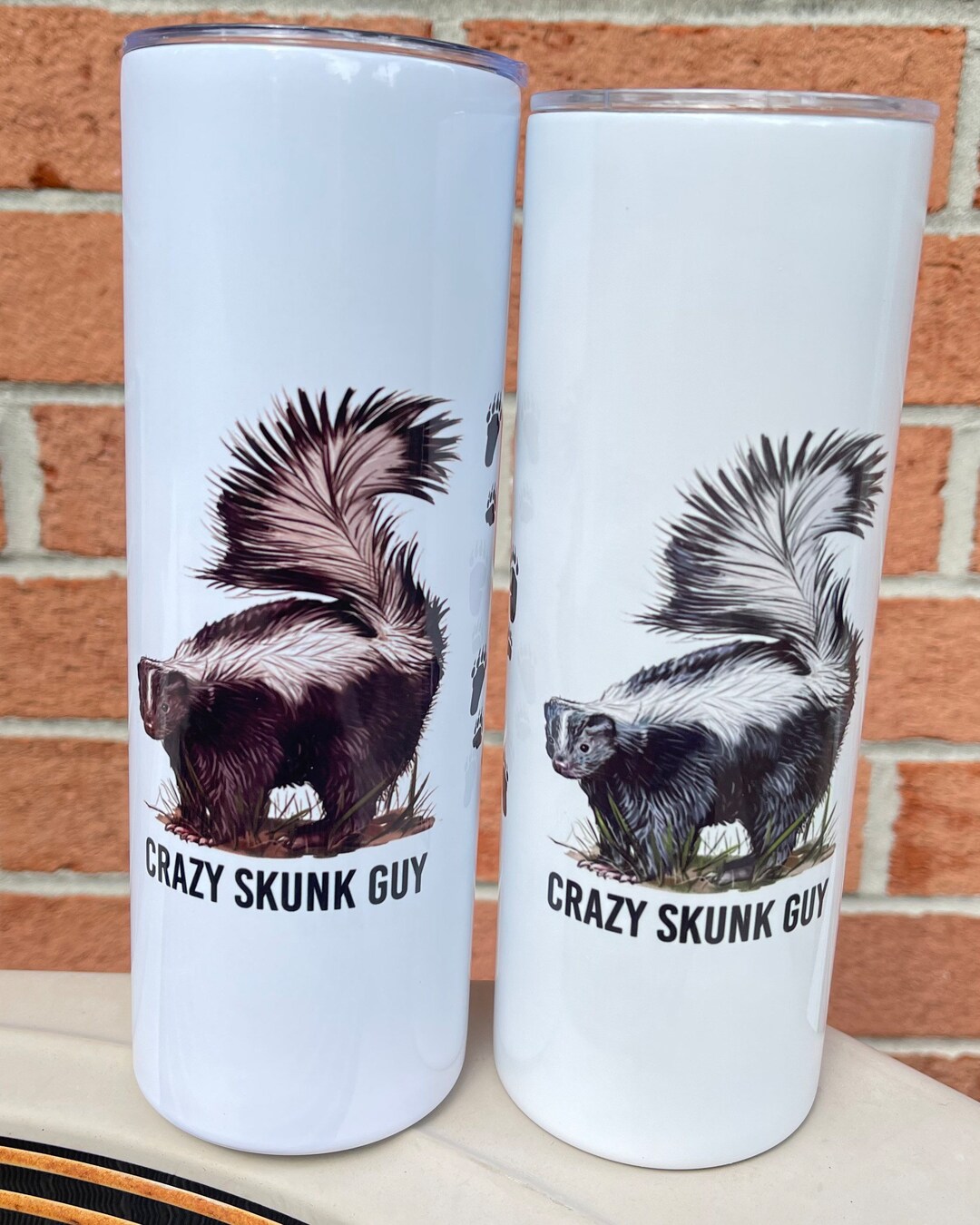 Crazy Skunk Guy Tumbler, Gift for Skunks Owner, Stinky Cat Cup, Skunk ...