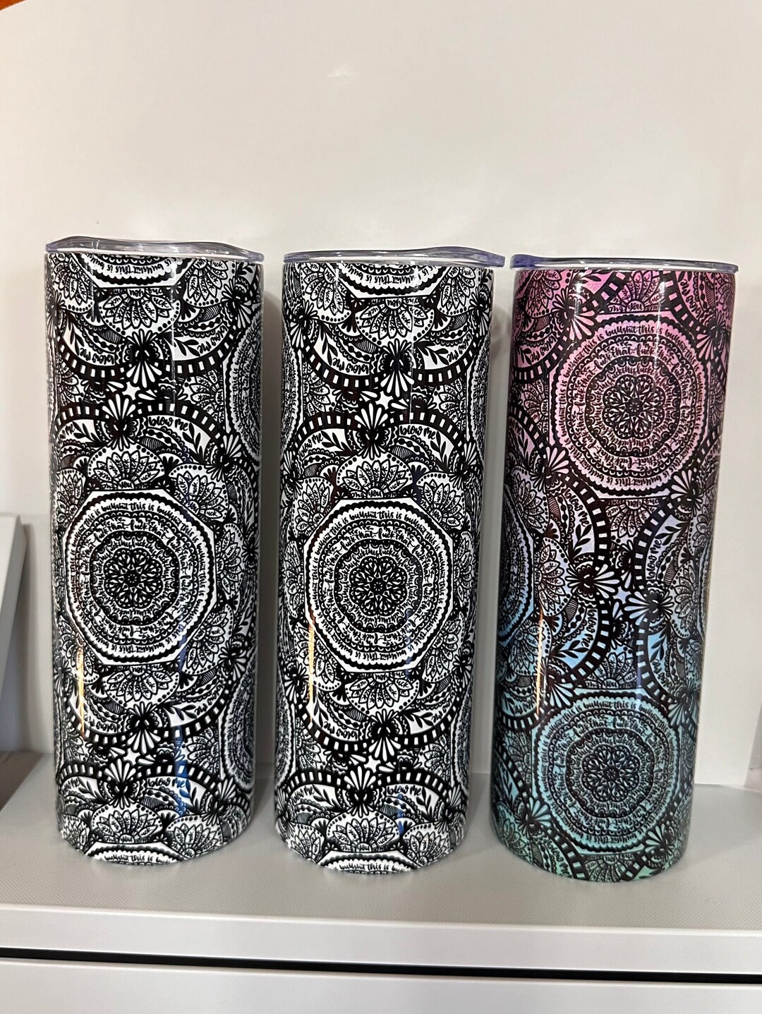 Personalized Hidden Curse Word Mandala Tumbler, Offensive Gift ...