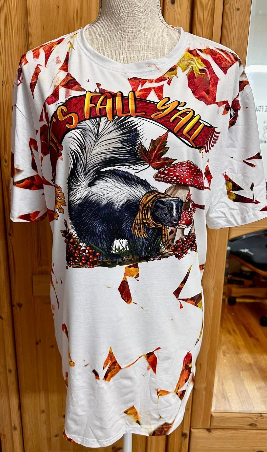 It's Fall Y'all, Skunk Fall Shirt,skunk Shirt,crazy Skunk Lady Shirt ...