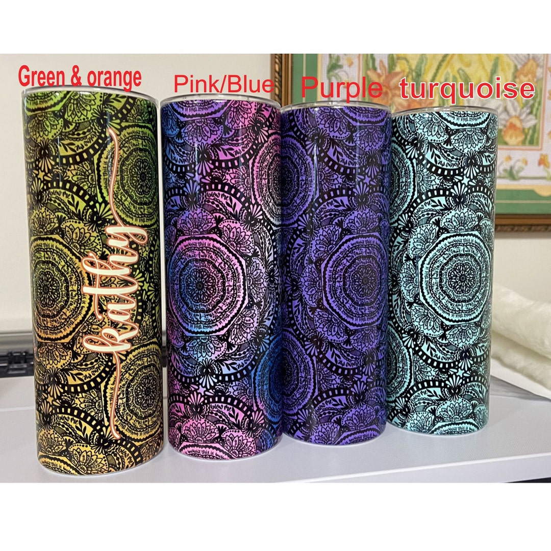 Personalized Hidden Curse Word Mandala Tumbler, Curse Word Mandala ...