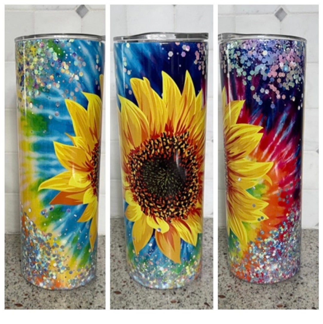 Personalized Sunflower Tumbler, Sunflower Cup, Gift for Her, Skinny ...
