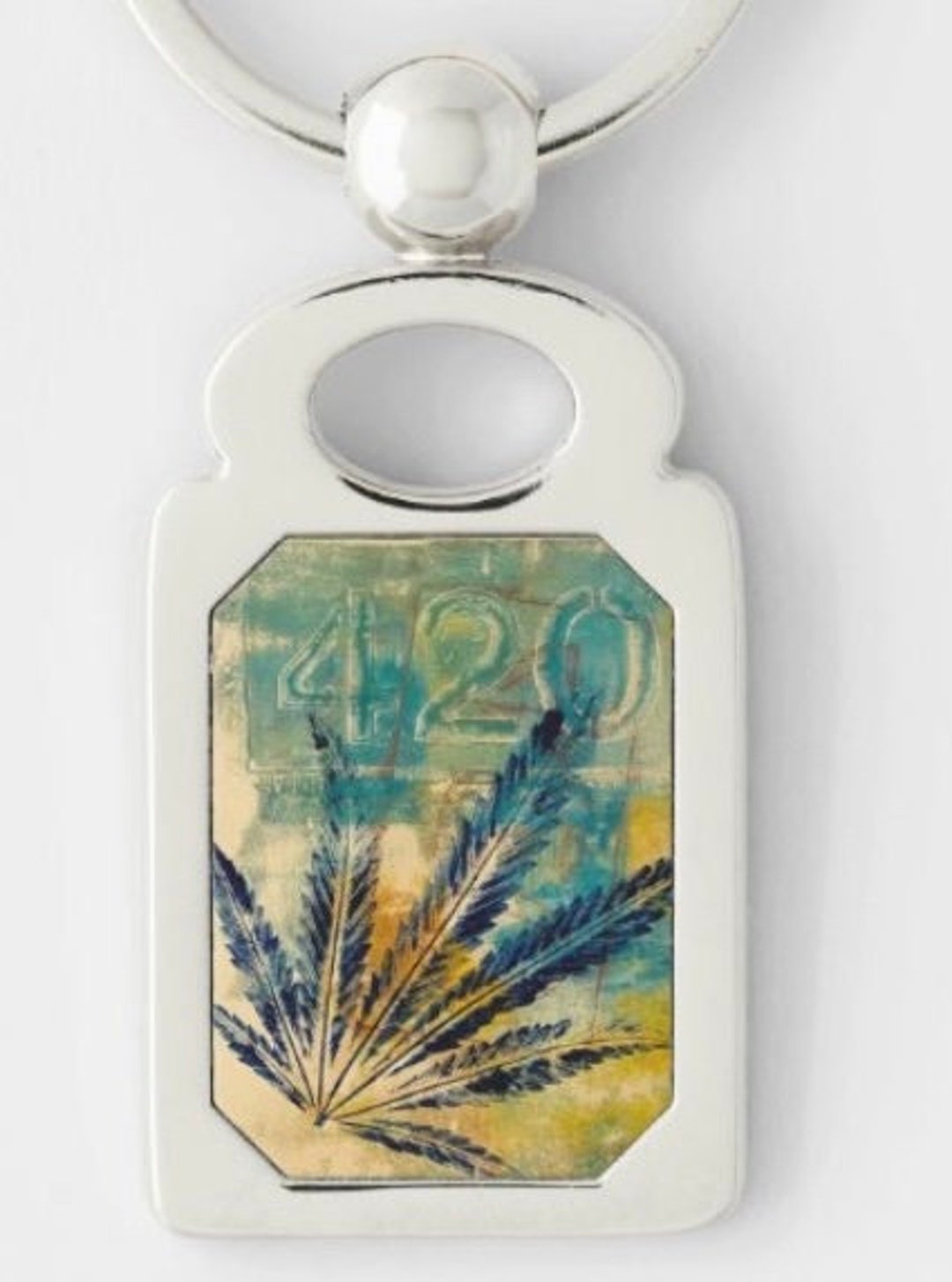 Rectangle Metal Keychain - Etsy