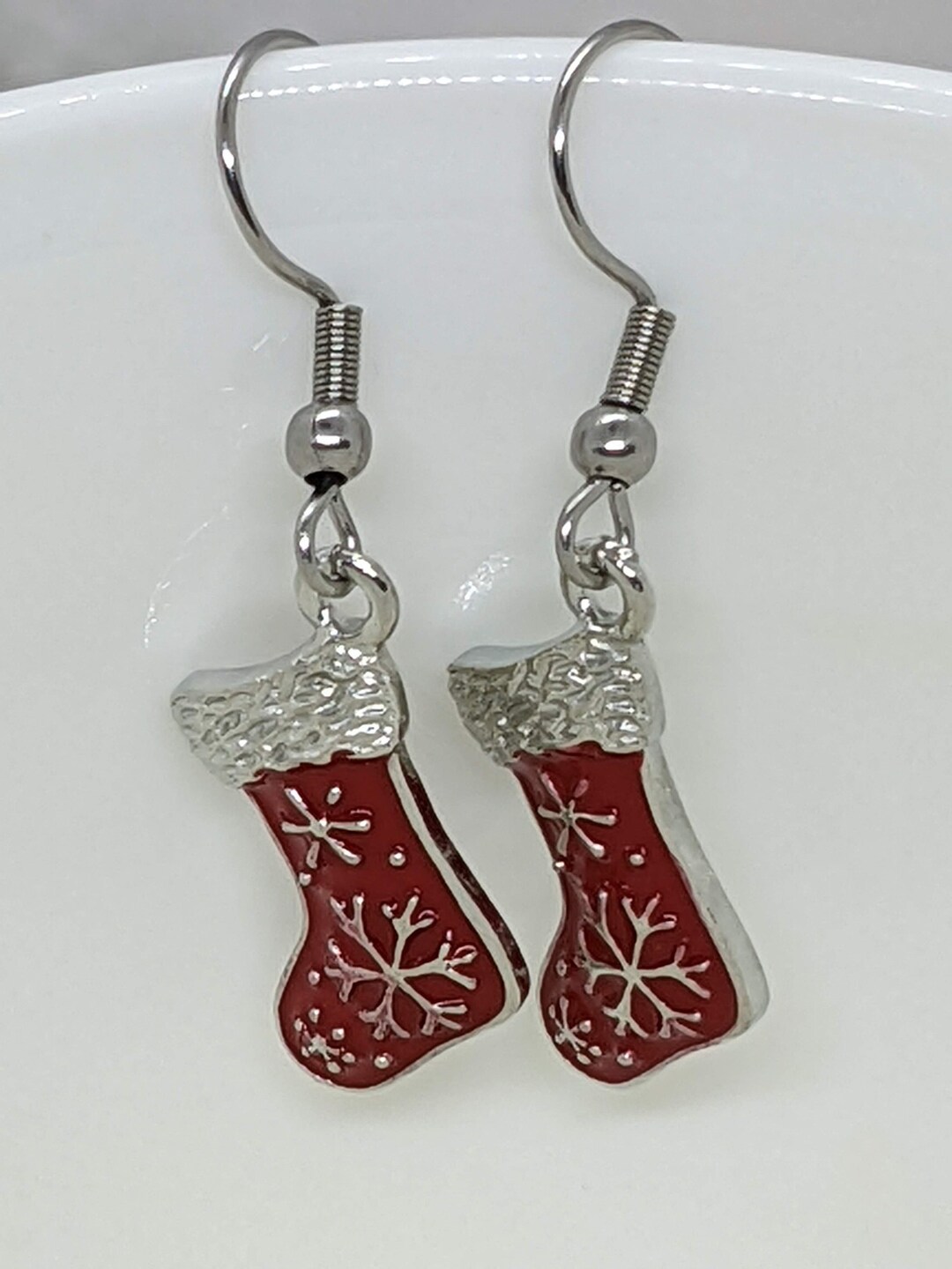 Christmas Stocking Earrings, Christmas Earrings, Holiday Earrings ...