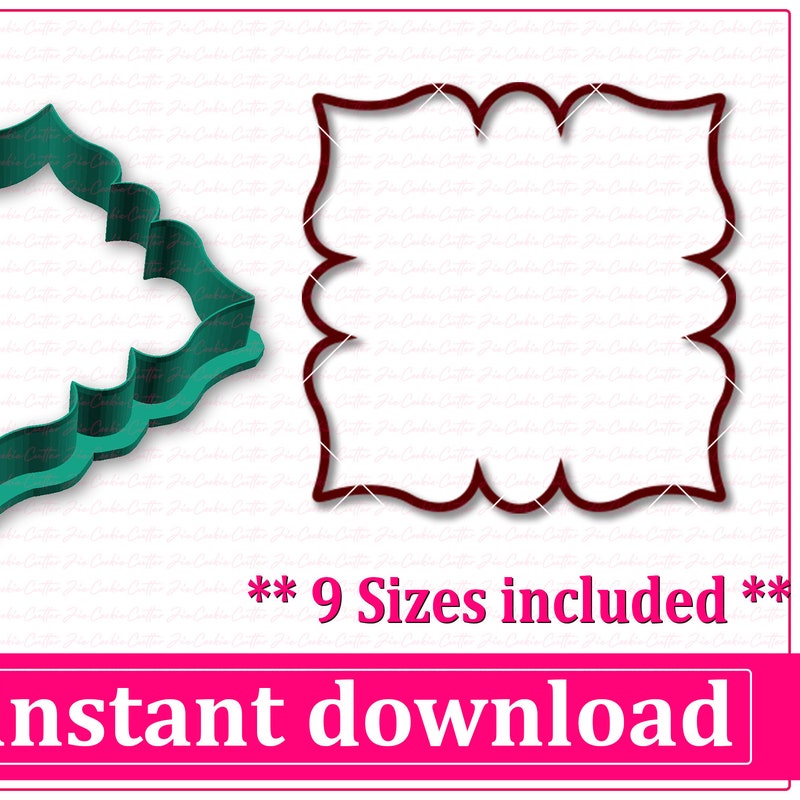 Floral Plaque Cookie Cutter - Etsy