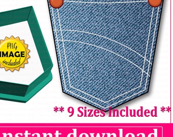 Denim Pocket STL File Instant Download, STL Cookie Cutter File - Etsy