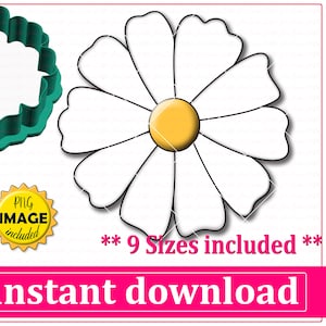 Daisy Cookie Cutter STL File Instant Download, STL Cookie Cutter File ...