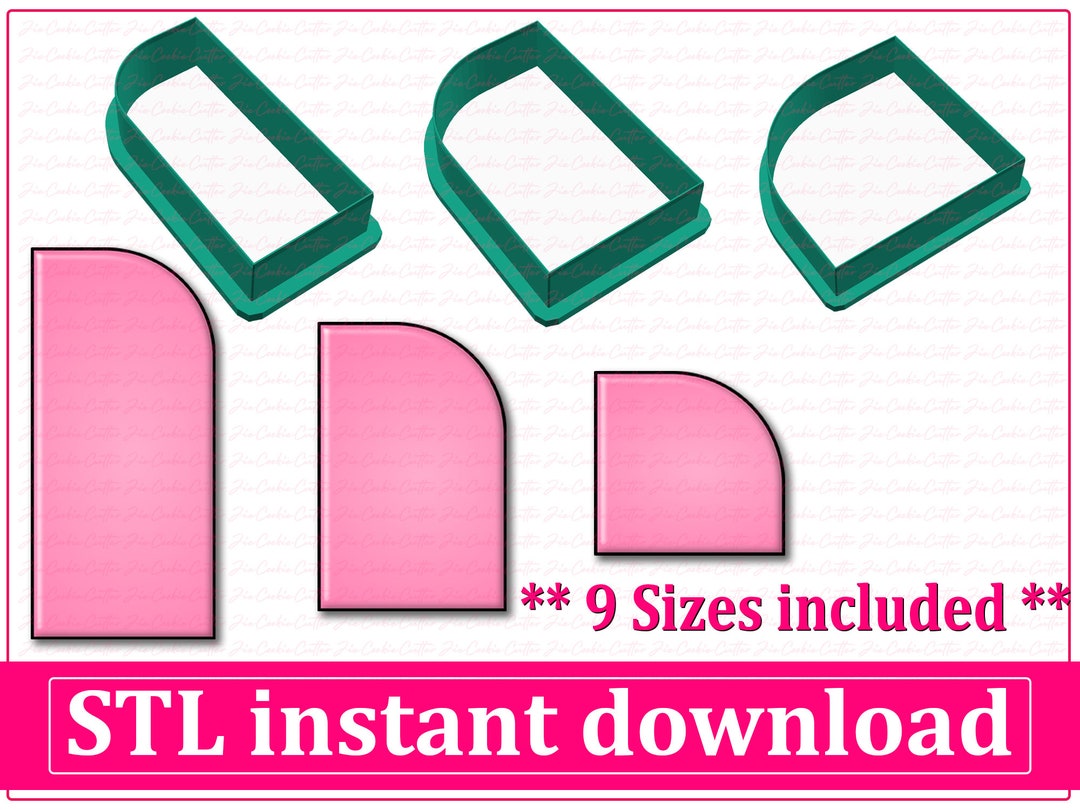 Half Arch Shape Cookie Cutter STL File, 9 Sizes (digital Download) - Etsy