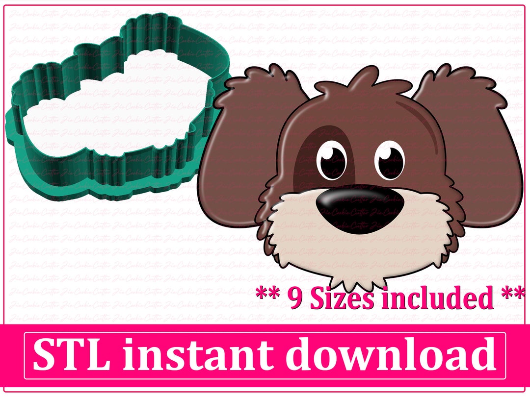Puppy Dog Face Cookie Cutter STL File Instant Download, STL Cookie ...