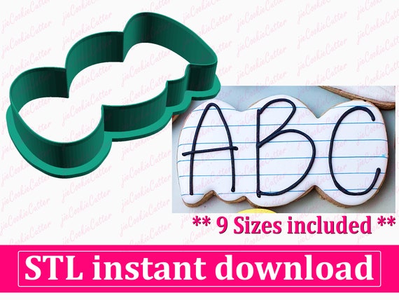 ABC Cookie Cutter STL File Instant Download STL Cookie Cutter | Etsy