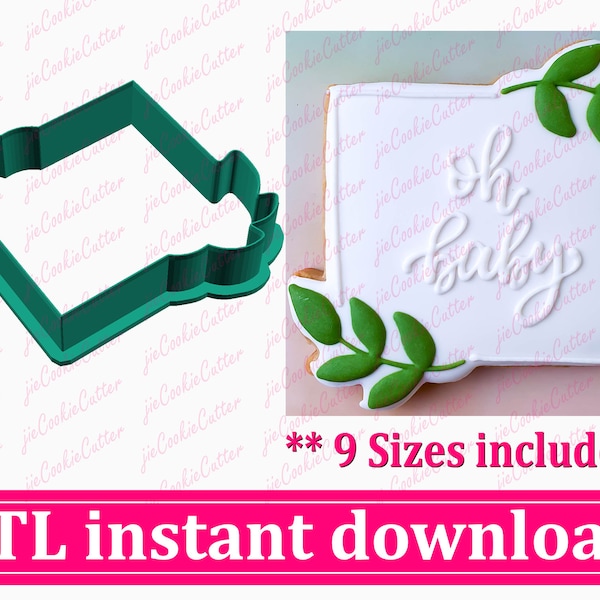 Floral Plaque Cookie Cutter - Etsy
