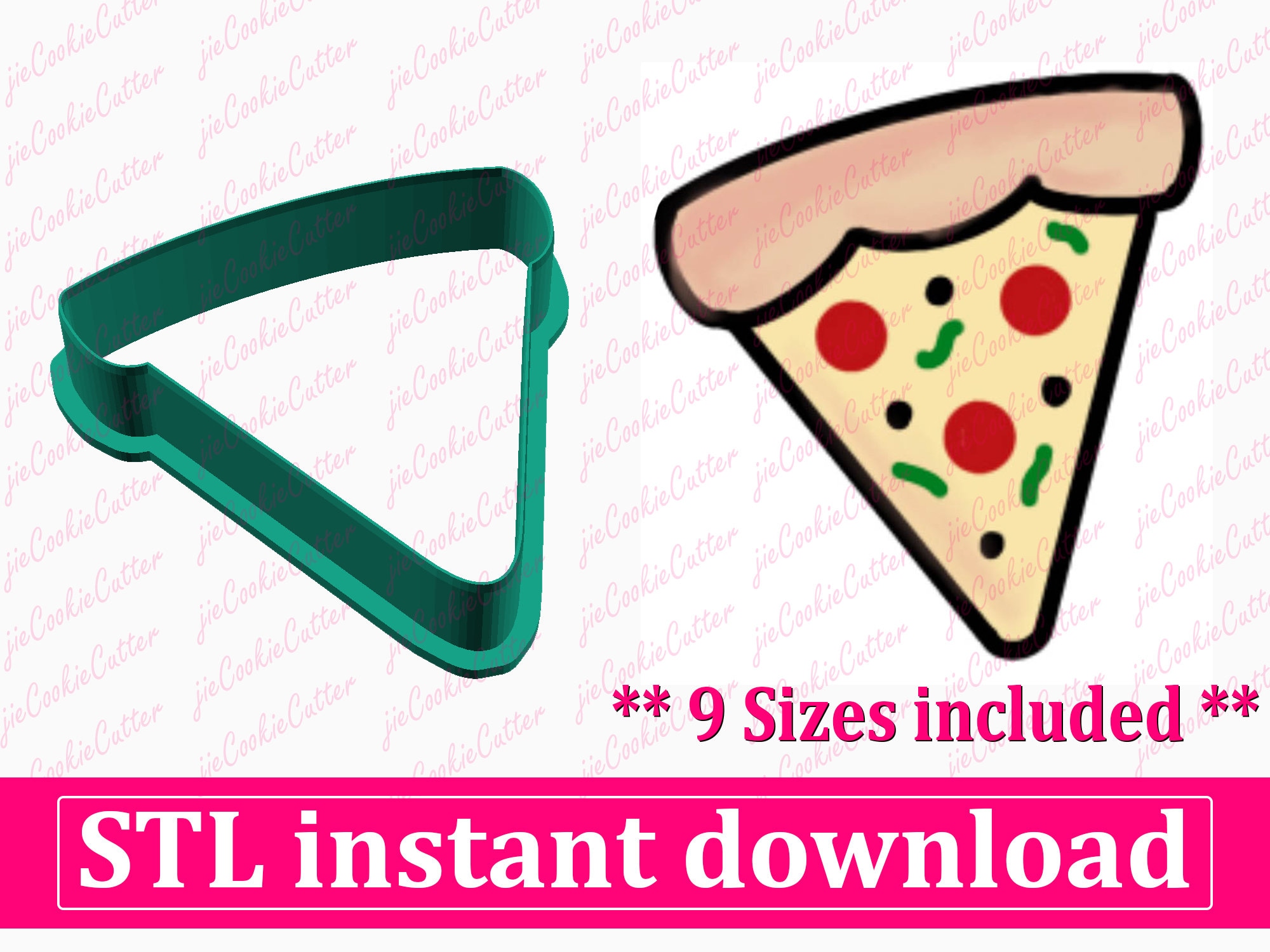 Pizza Slice Cookie Cutter STL File Instant Download STL | Etsy